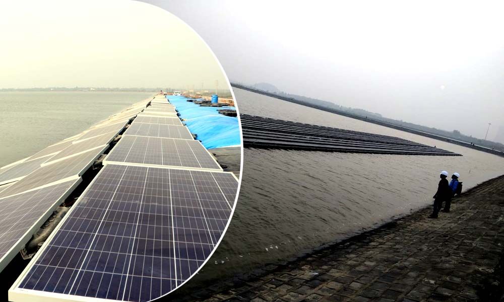 AP's largest floating solar power plant coming up near Vizag