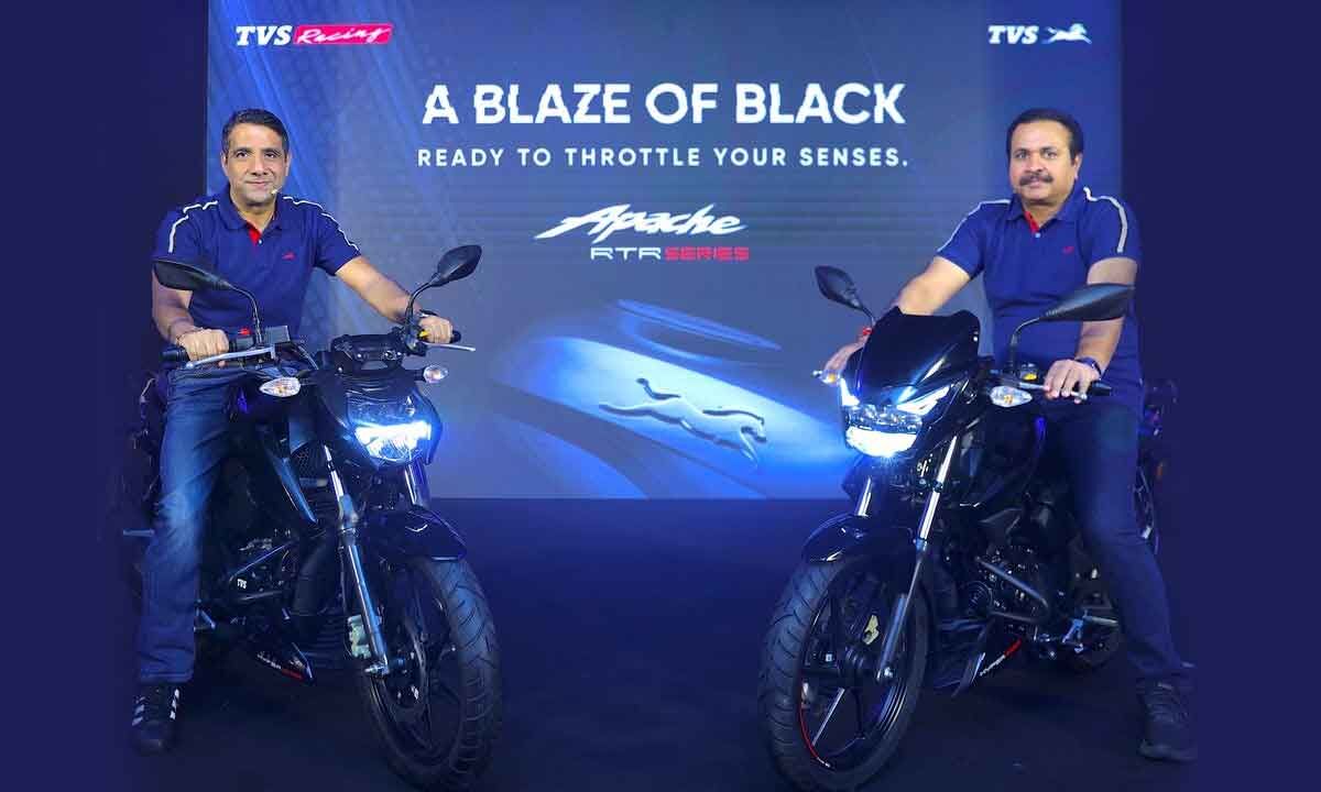 TVS Apache launches black edition of RTR 160 series