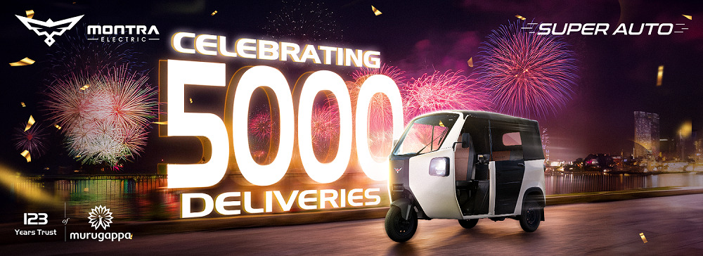 Montra Electric delivers 5,000 super autos within a year of launch