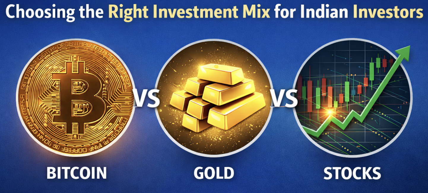 Bitcoin vs Gold vs Stocks: Choosing the right investment mix for Indian ...